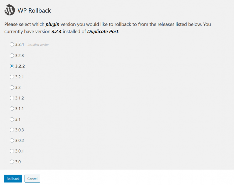 How To Rollback WordPress Plugin Update | Scratch Code