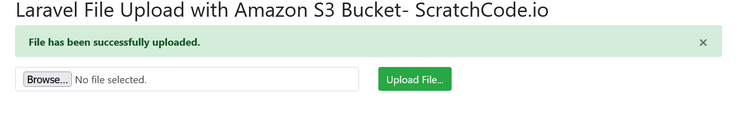 Laravel Upload File To Aws S3 Bucket Tutorial Example Scratch Code
